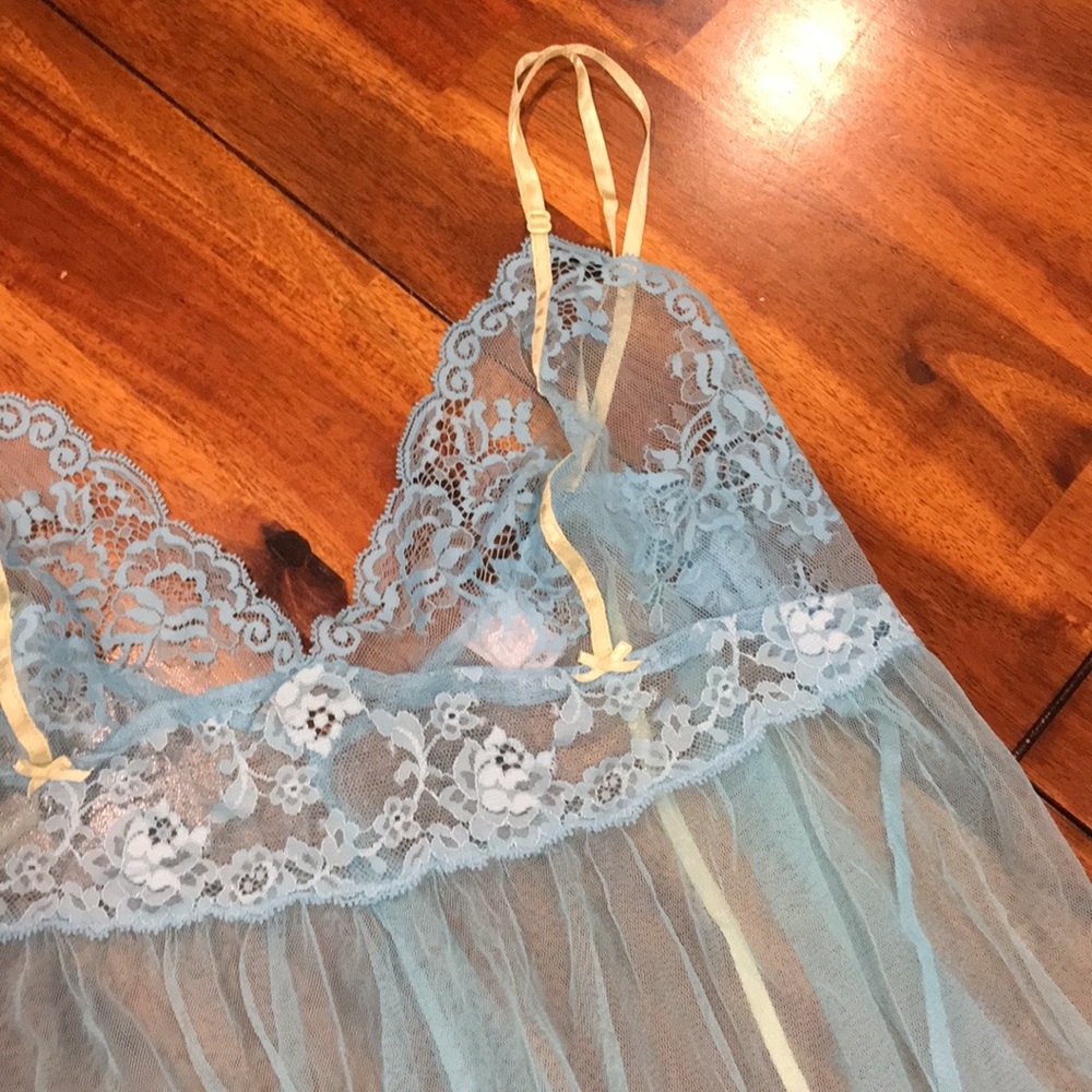 Victoria Secret Turquoise Sheer Lingerie Set - Gem